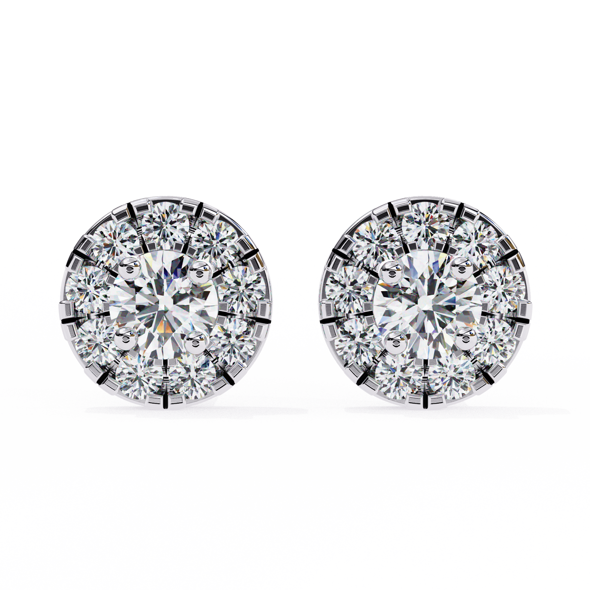 WOKE ™ Halo VVS-F Lab Grown Diamond Studs in 14/18k Gold – Woke Collection